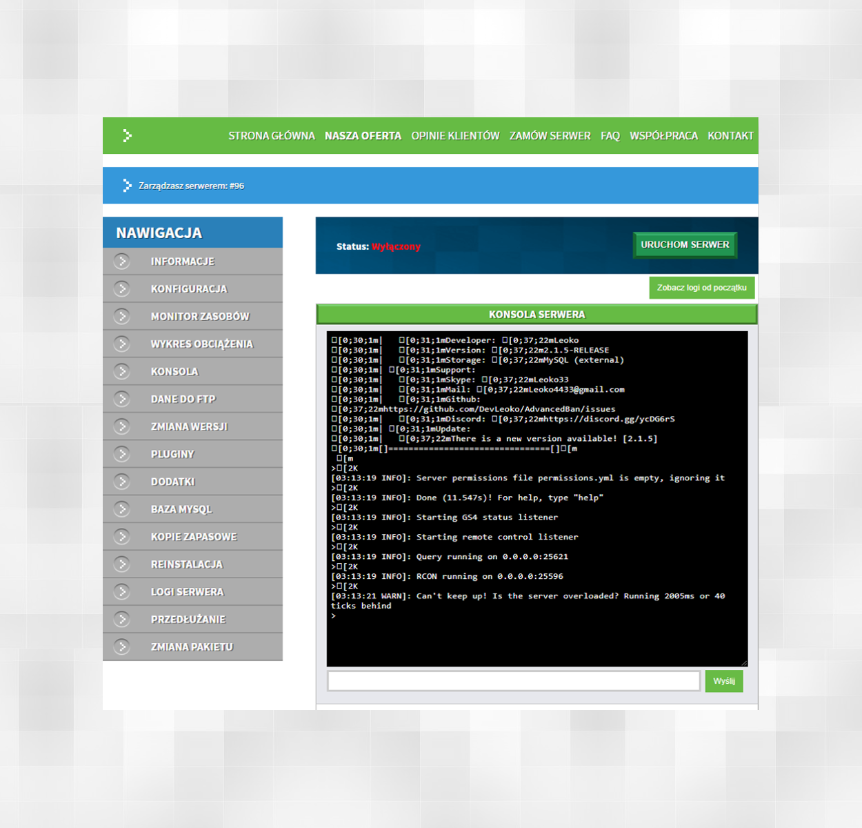 PixelHost - Hosting serwerów minecraft